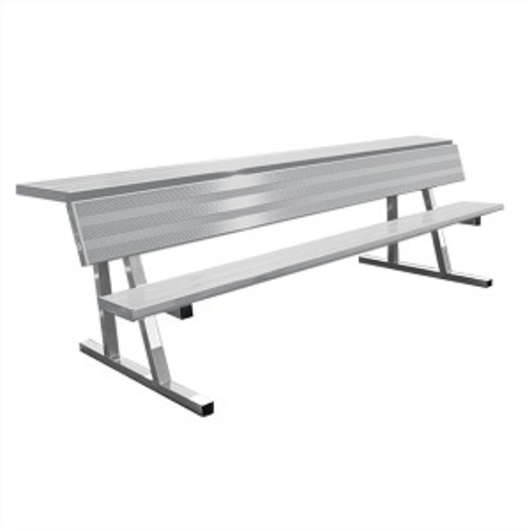 Portable Aluminum Team Bench with Backrest & Gear Shelf – goals4sports