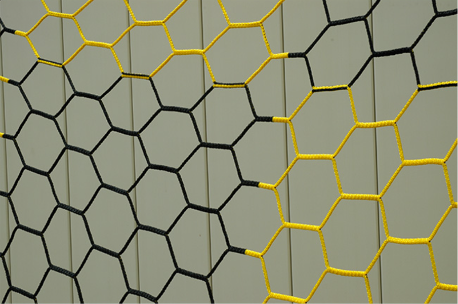 8x24 3mm Hexagonal Box Soccer Nets | Two Tone Soccer Net – Goals4Sports