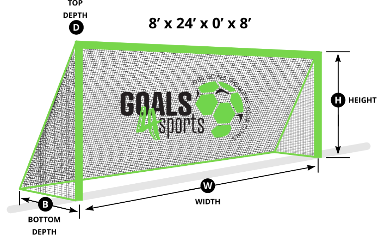8'x24' 3MM White Soccer Net – Pro-Grade, Weather-Resistant – Goals4Sports