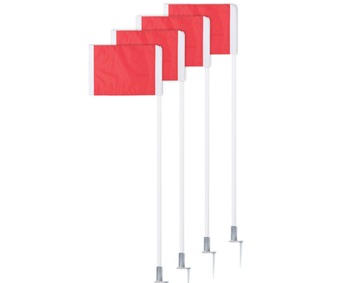 Spring-Load Soccer Corner Flags | SCF30 Steel Base Set – Goals4Sports