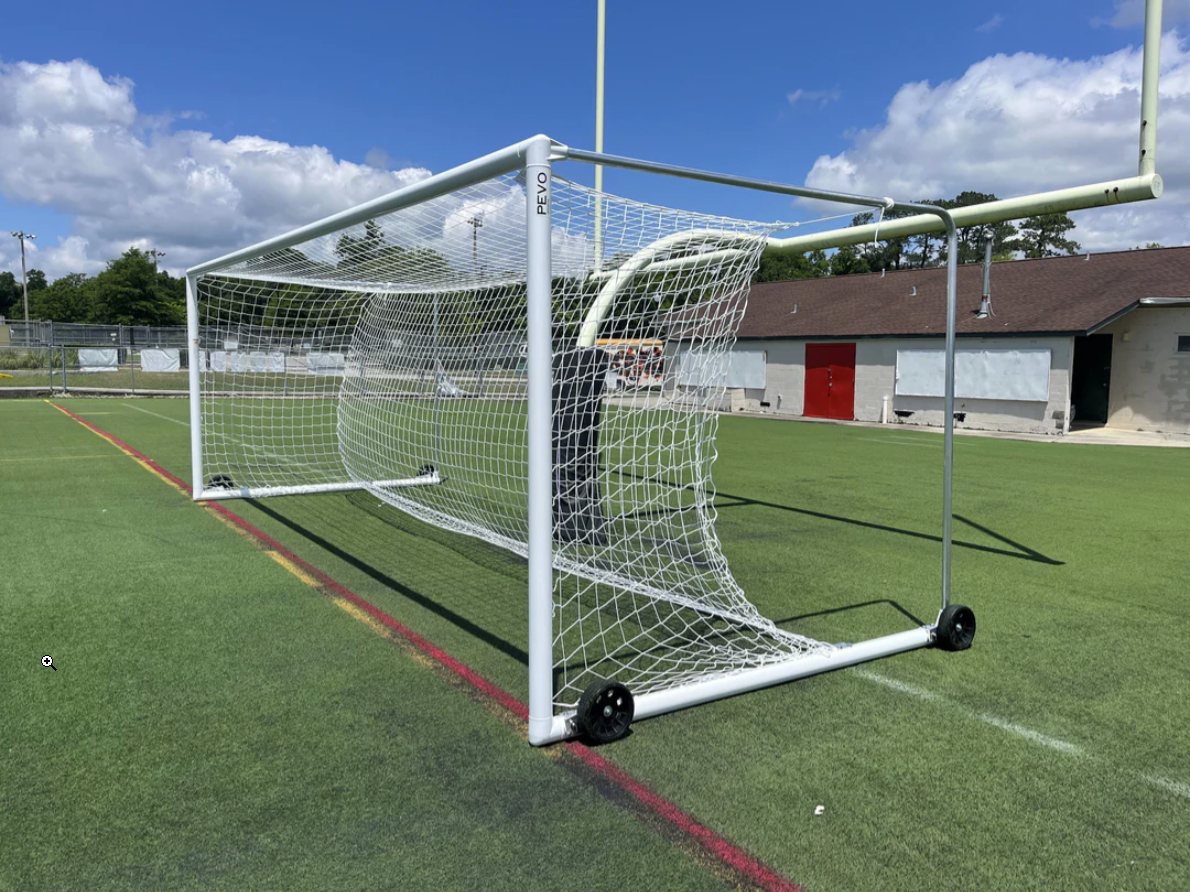 Pevo Boxed-In Stadium Soccer Goal – Pro Multi-Sport Design – Goals4Sports